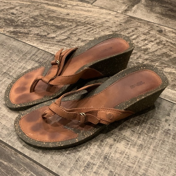 Teva | Shoes | Teva Ventura Cork Wedge Sandals | Poshmark